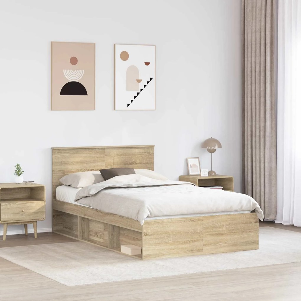 Rám postele s čelo Sonoma 120 x 190 cm Kompozitní dřevo 3407897