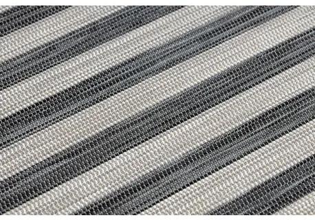 koberec dvoustranný DOUBLE 29204095 PÁSY béžový/černý velikost 200x275 cm | krásné koberce cz