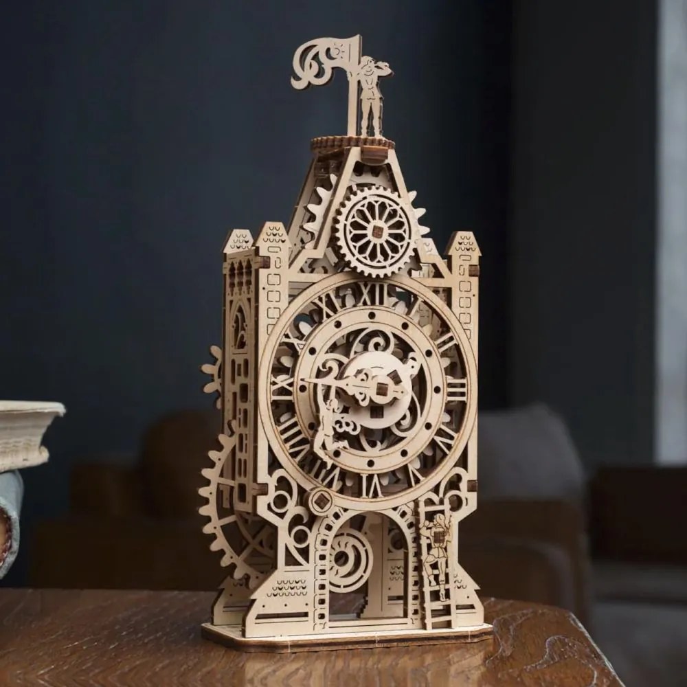Ugears 3D mechanické puzzle Hodinová věž 44 ks