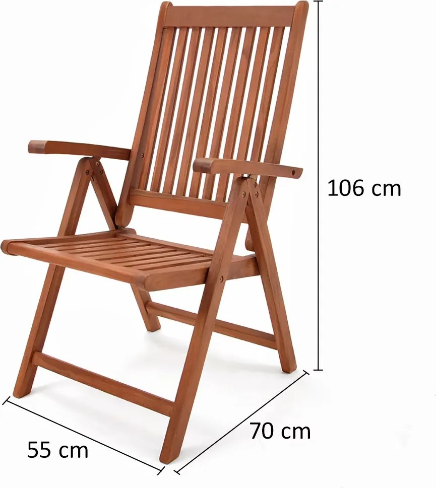 Deuba Dřevěná sestava Velus 1+6 - eukalyptus