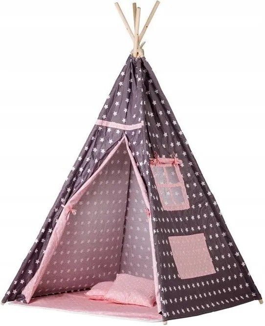 Dětský stan Teepee "Růžová hvězdička" EcoToys