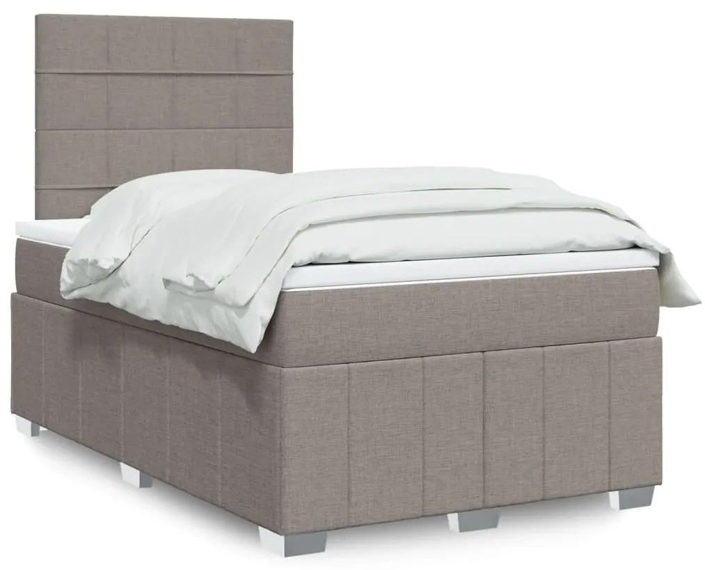 Box spring postel s matrací taupe 120x190 cm textil 3291611