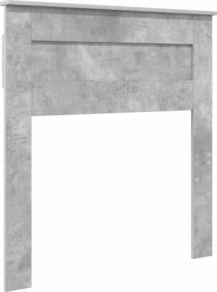Rám postele s čelo Betonově šedá 90 x 190 cm Kompozitní dřevo 3410030