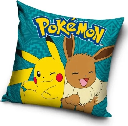 Carbotex Povlak na polštářek Pokémon Pikachu a Eevee 40x40 cm