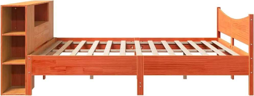 Postel bez matrace voskově hnědá 200 x 200 cm masivní borovice 3323289