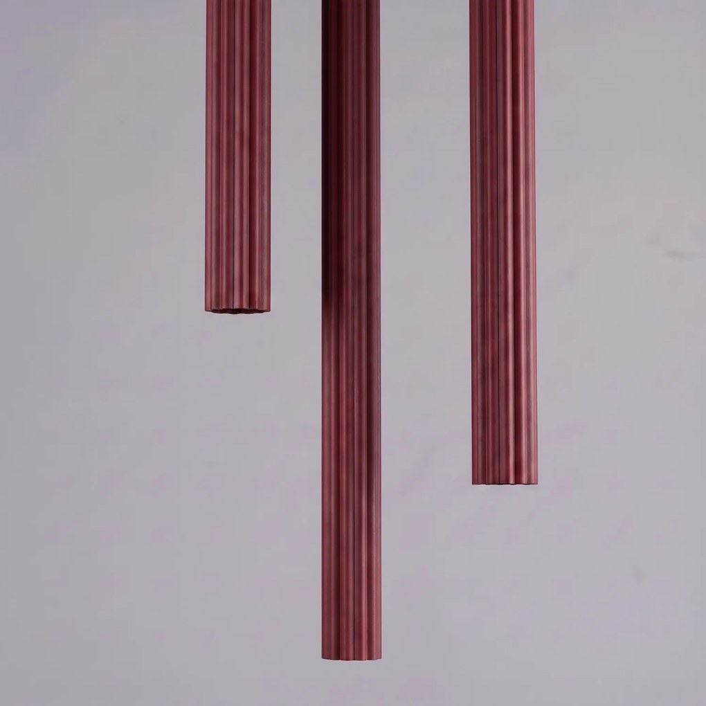 Sollux Lighting Závěsné svítidlo ARCHE 3P bordó