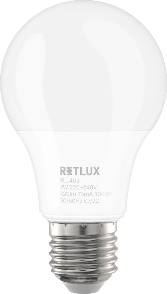 Retlux RLL 403 A60 E27 bulb 9W WW