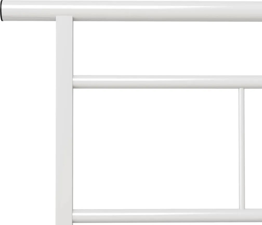 vidaXL Rám postele kovový 90 x 200 cm [324821] Barva: Bílá