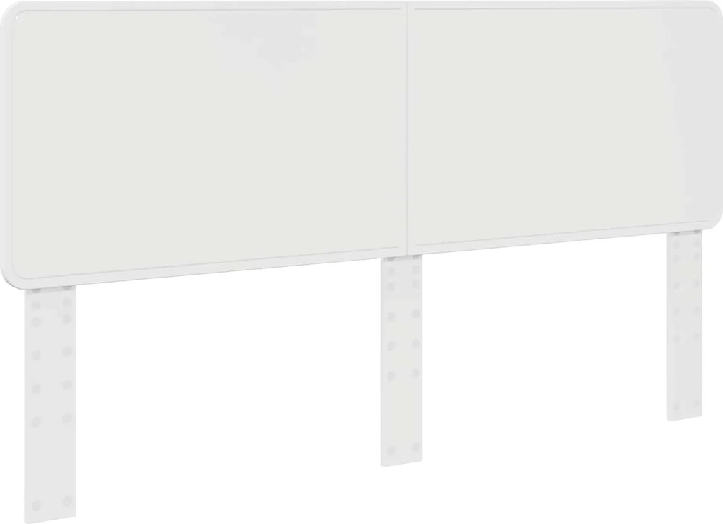 Rám postele s čelo Bílá 200 x 200 cm Masivní borové dřevo 3412443
