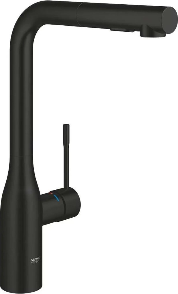 Grohe Essence New - Dřezová baterie s výsuvnou sprškou, matná černá 302702430