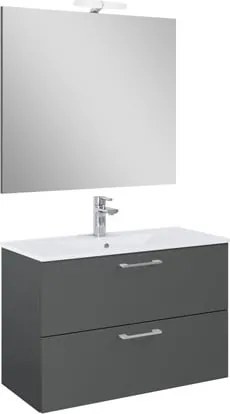 Koupelnová sestava s umyvadlem Ceramia Lea 81,4x55x41,7 cm antracit LEASET80A