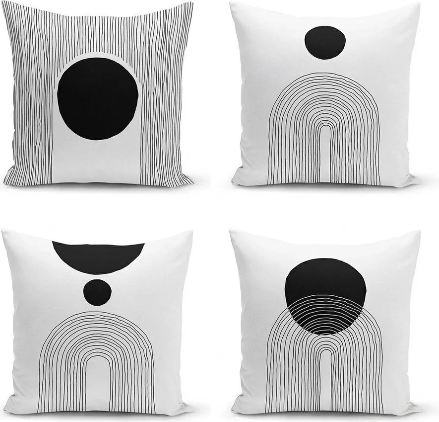 Povlaky na polštáře v sadě 4 ks 43x43 cm Simple Arch – Minimalist Cushion Covers