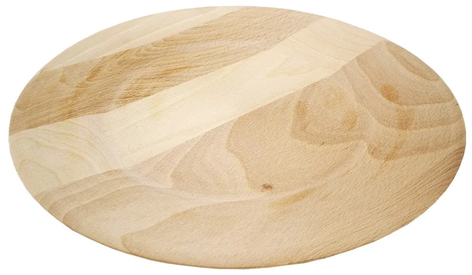 AMADEA Dřevěný talíř bukový, masivní dřevo, 25 cm