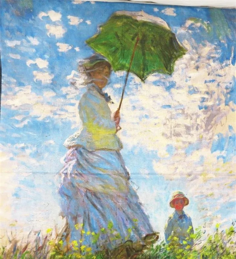 Bavlissimo Luxusní šála 180 x 70 cm s motivem obrazu Claude Moneta