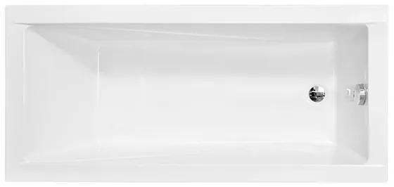 Besco Akrylátová obdélníková vana Modern Slim 140x70 (150,160,170x70, 180x80) Barva: Bílá, Rozměry (cm): 160x70