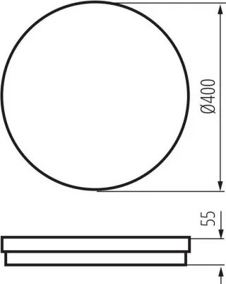 LED svítidlo Kanlux BENO ECO 40W CCT O B černé 40W 3000K/4000K/6500K IP65 38387