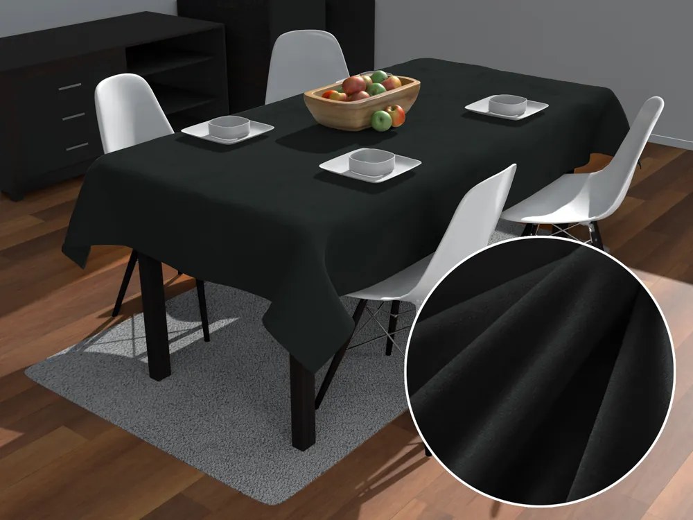 Biante Velký sametový obdélníkový ubrus Velvet Premium SVP-014 Černozelený 260x320 cm