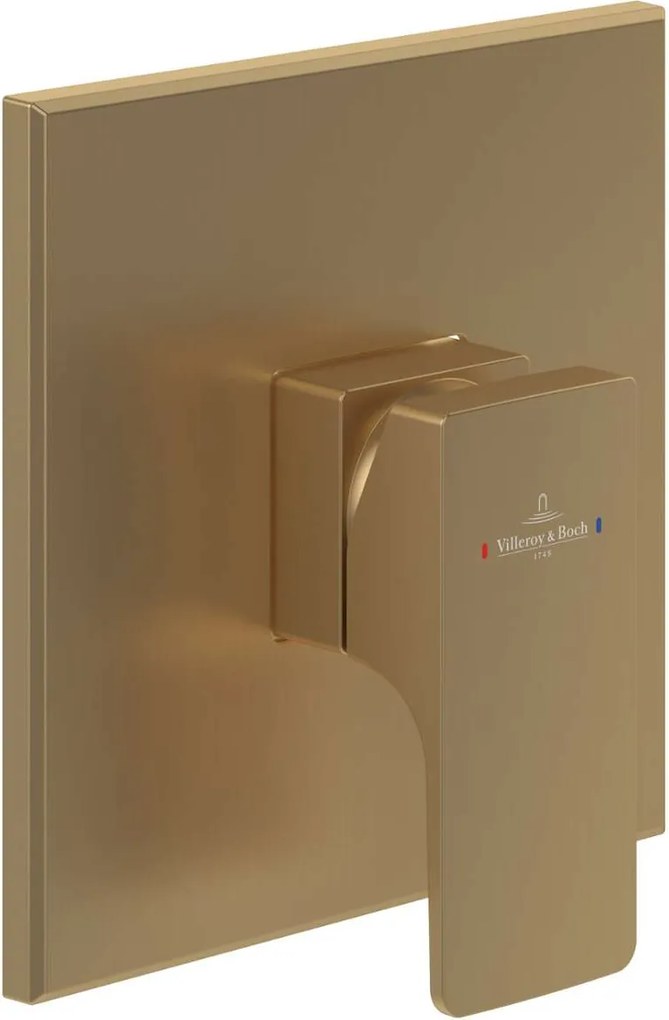 Villeroy & Boch Architectura Square - Sprchová baterie pod omítku, kartáčované zlato TVS12500400076