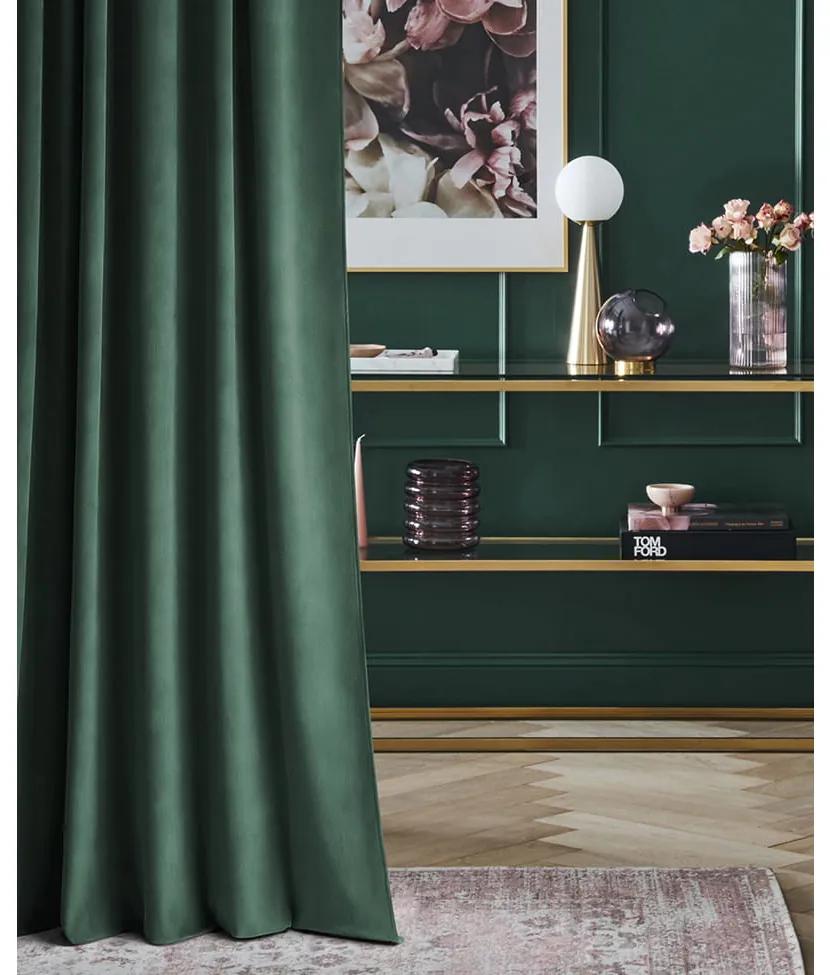 Room99 Hotový závěs na kroužcích CHARMY Jednobarevný Velurový Zatemňovací Barva: Béžová/Stříbrná, Velikost: 140 x 250 cm