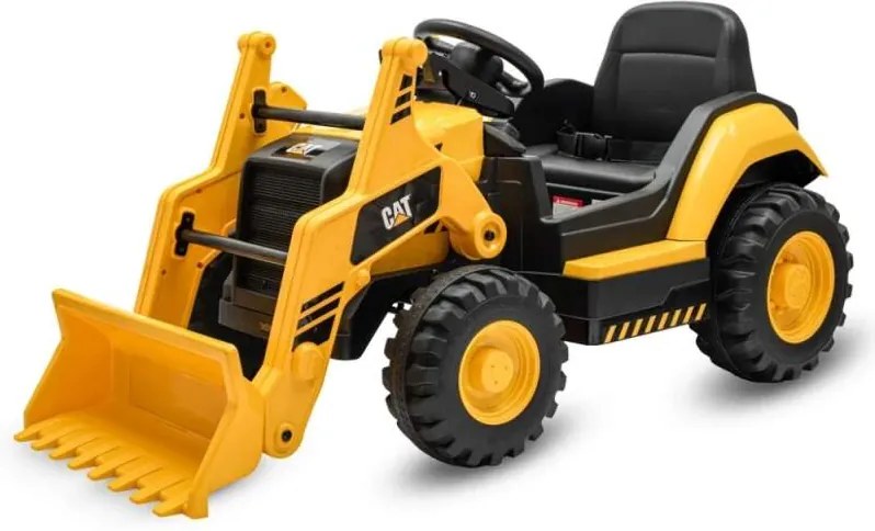 Dětský elektrický traktor Baby Mix CAT žlutý