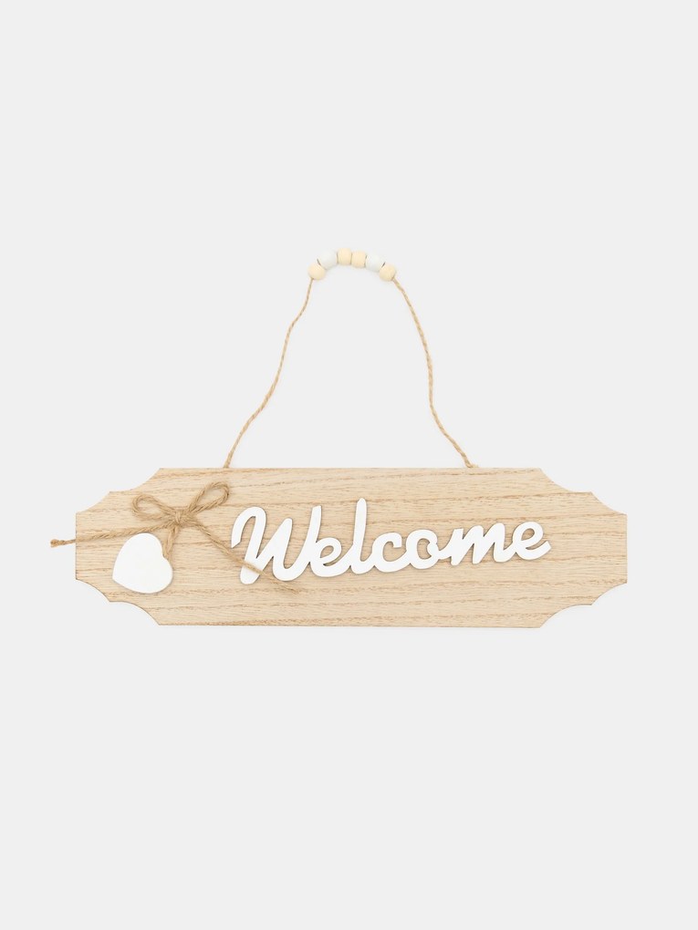 Sinsay - Závěsná dekorace na dveře s nápisem Welcome - béžová