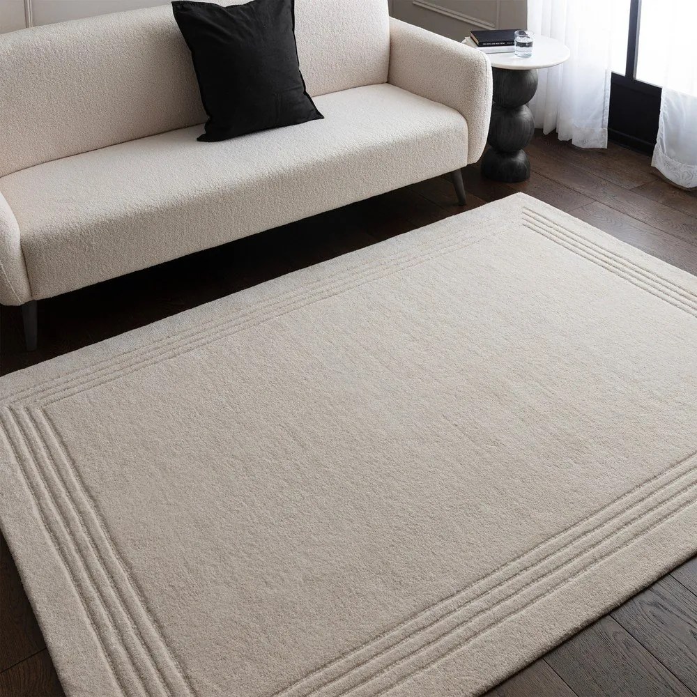Slonovinový ručně tkaný vlněný koberec 160x230 cm Orlo Ivory – Asiatic Carpets