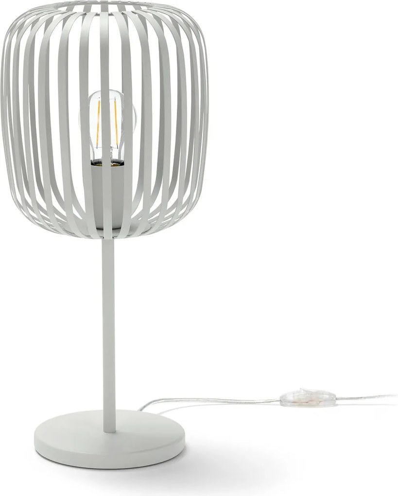 Tchibo - Kovová stolní lampa - barva: šedá