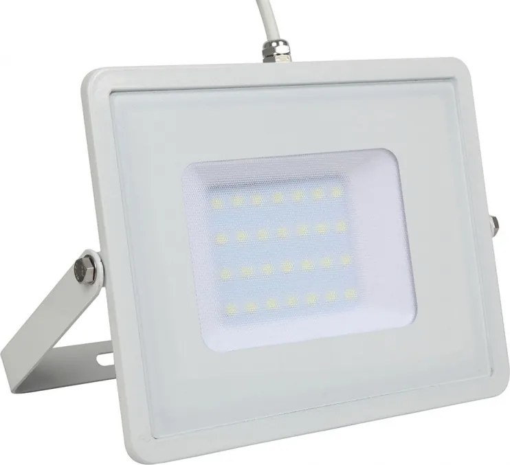 V-TAC LED venkovní reflektor 30W/230V/4000K/2400Lm/100°/IP65, bílý