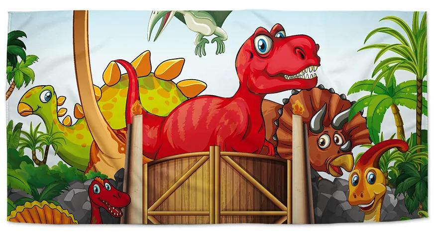 Ručník SABLO - Dinosauři 4 70x140 cm