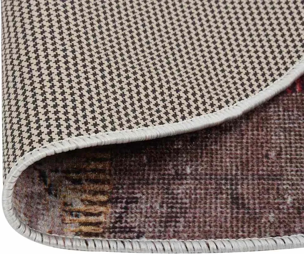 Koberec pratelný patchwork ⌀ 120 cm vícebarevný 337969