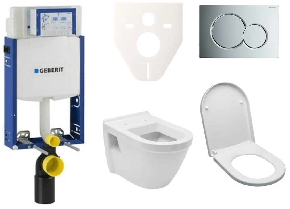 Cenově zvýhodněný závěsný WC set Geberit k zazdění + WC VitrA S50 SIKOGE2V2