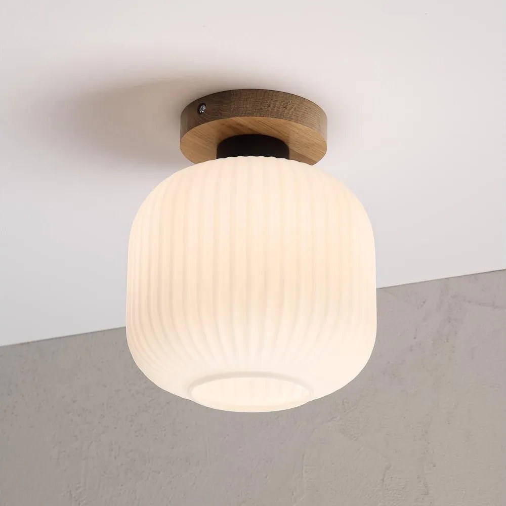 Stropní svítidlo HARMA WOOD 1xE27/15W/230V dub/bílá pr. 20 cm