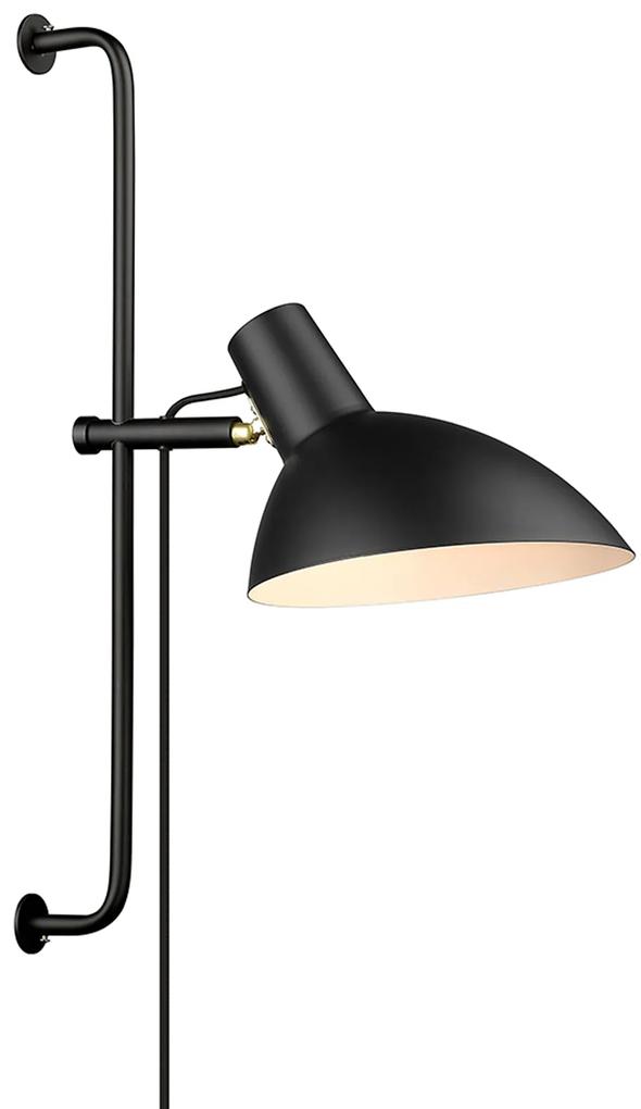 Halo Design 739134 nástěnná lampa Metropole, kov, černé, E27, 52cm