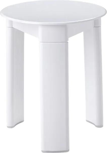 Aqualine Aqualine TRIO koupelnová stolička, průměr 33x40 cm, bílá