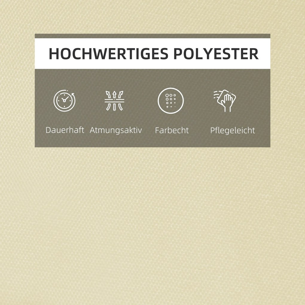 Outsunny potah na zahradní lehátko polštář polyester bavlněné vlákno krémová bílá 198x53x5cm | Aosom