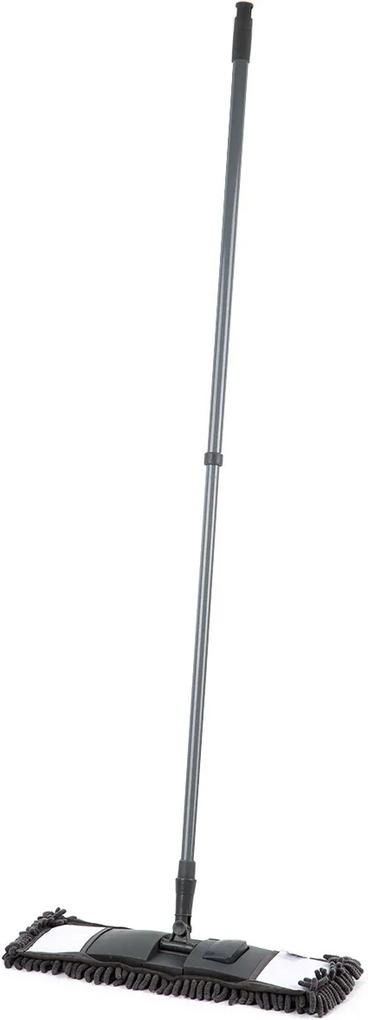 Mop GREY CHENILLE s žinylkovým mikrovláknem 12 x 41 cm a s teleskopickou  tyčí 68-120 cm | BIANO