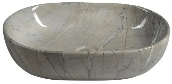 Sapho - Umyvadlo na desku DALMA 59x42 cm keramika/grigio