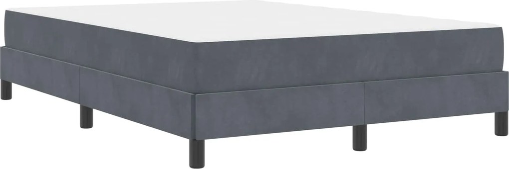 Postel s boxspringem s matrací Tmavě šedá 140 x 190 cm textil 3398690