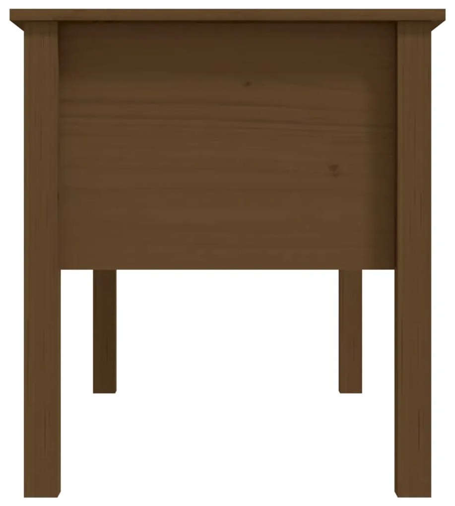 Konferenční stolek medově hnědý 102x49x55 cm masivní borovice - Default Title