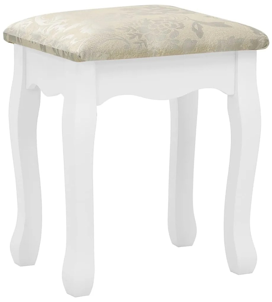 vidaXL Toaletní stolek se stoličkou bílý 75 x 69 x 140 cm pavlovnia