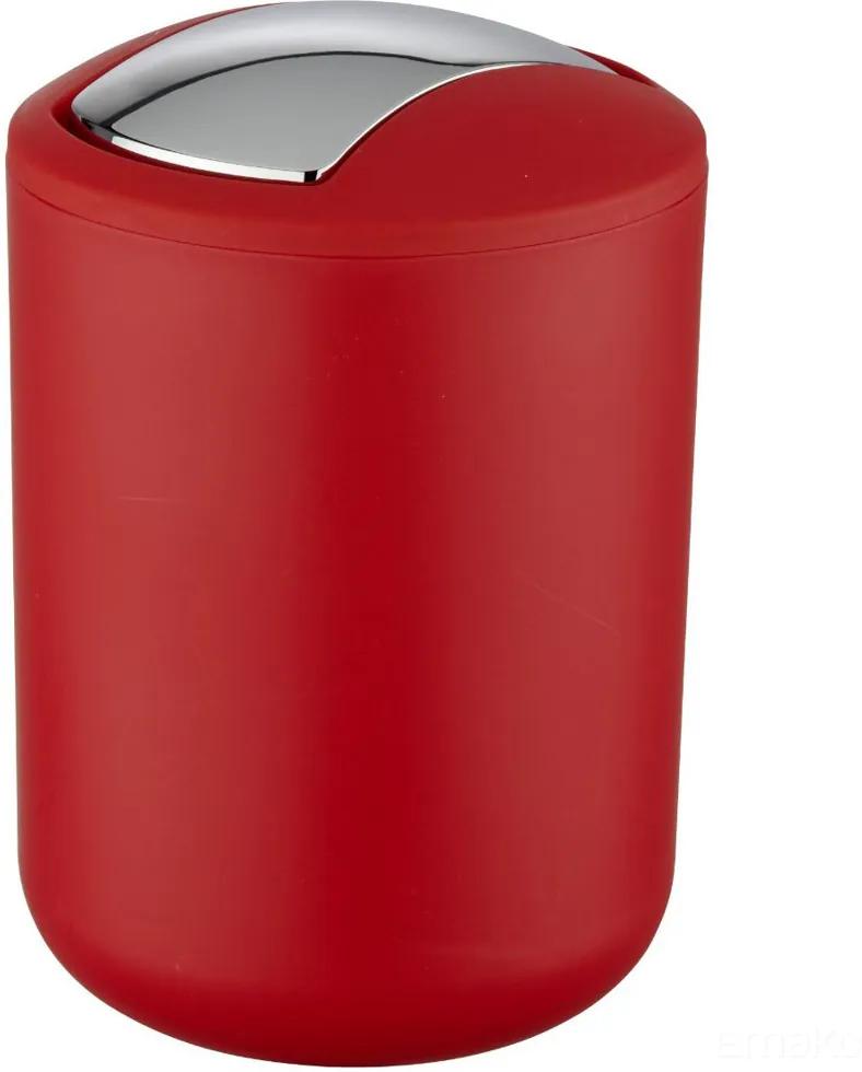 Koupelnový koš BRASIL, odpadkový koš,2 l,barva červená, WENKO