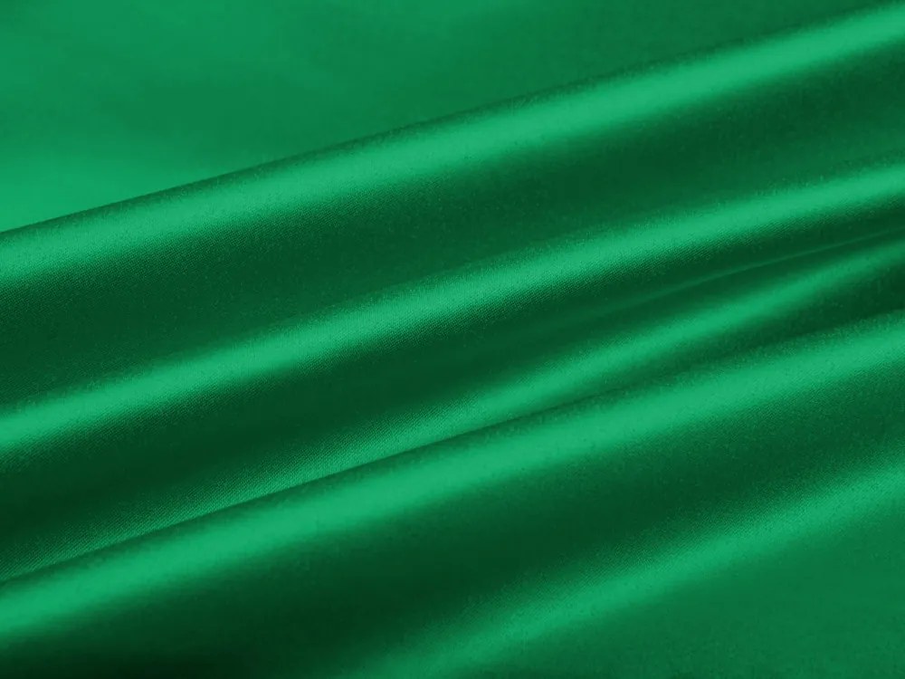 Biante Saténový běhoun na stůl polyesterový Satén LUX-028 Irská zelená 35x160 cm