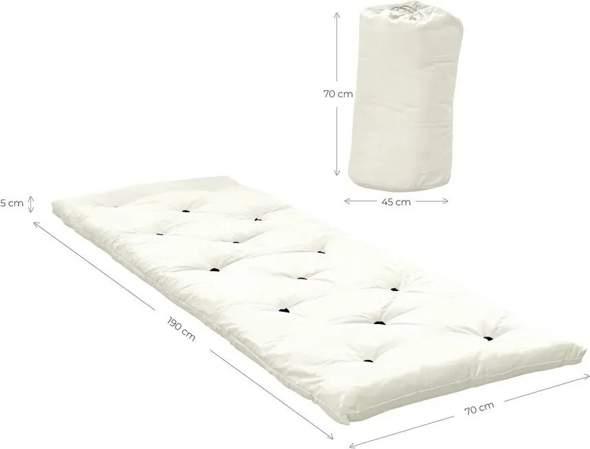 Extra měkká futonová matrace v cihlové barvě 70x190 cm Bed In A Bag – Karup Design