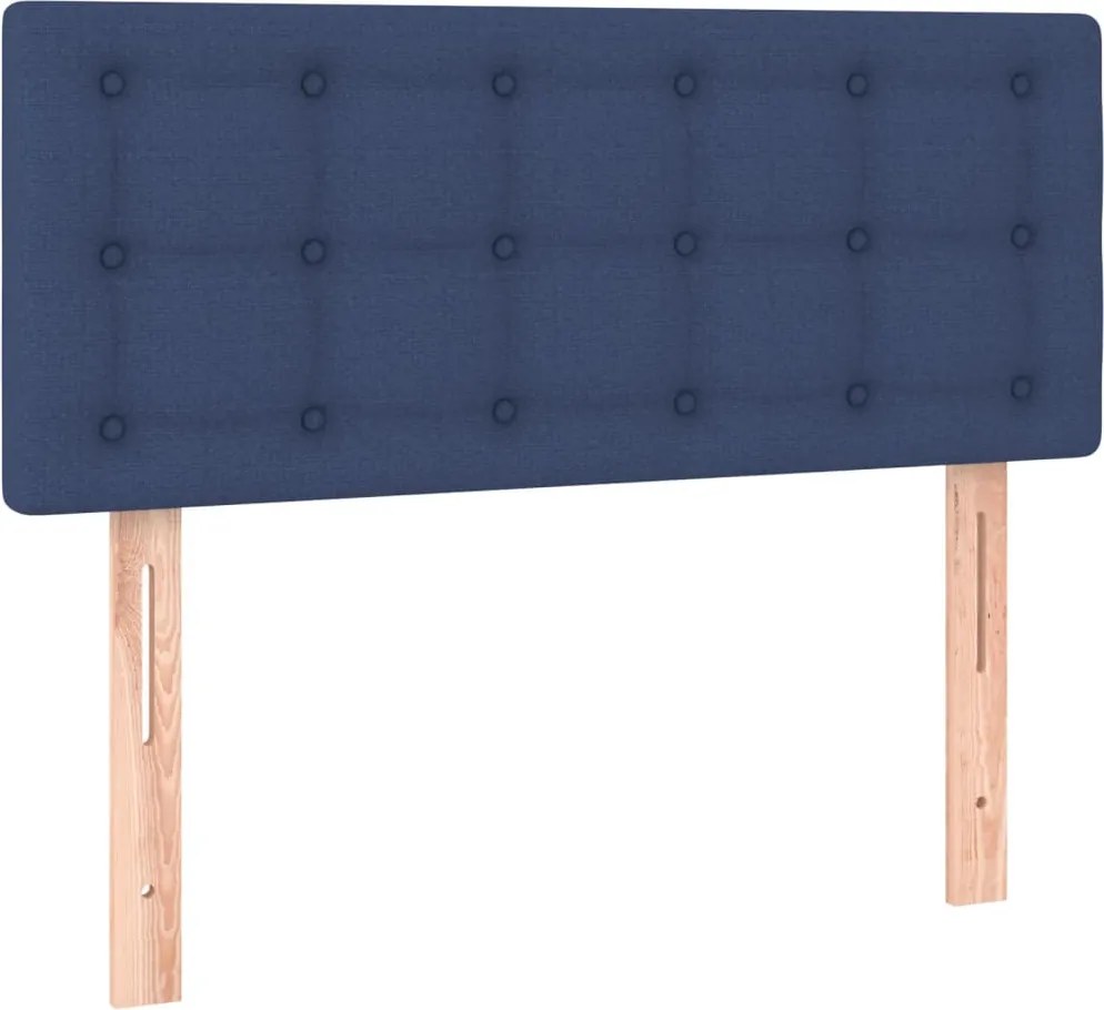 Box spring postel s matrací modrá 90x190 cm textil 3140903