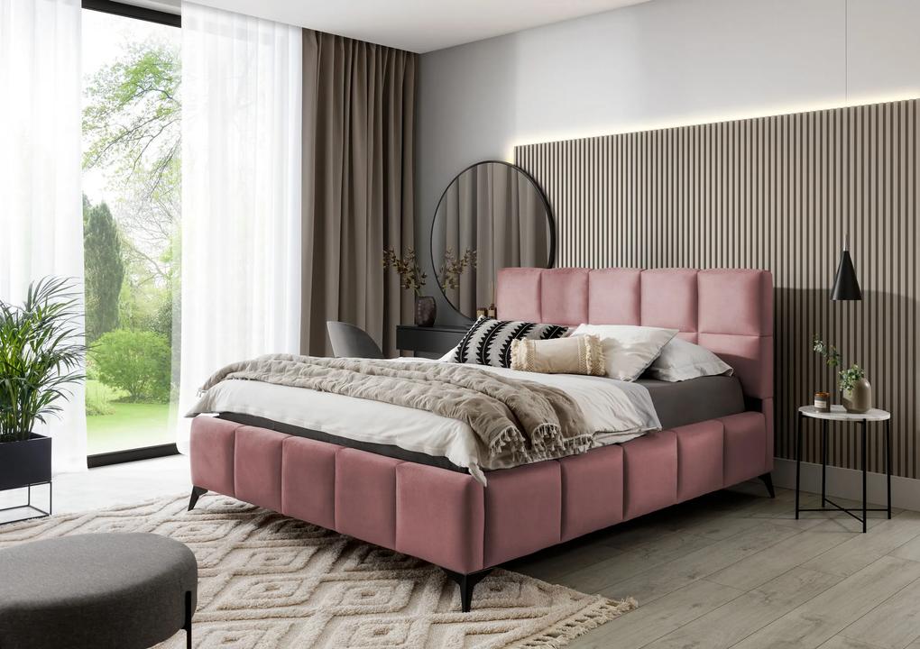 Eltap Čalouněná postel Mist Materiál a barva potahu: Lukso 24 - růžová, Rozměry (cm): 180x200