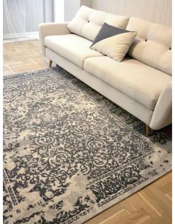 koberec VINTAGE 22208/356 šedá klasická rozeta velikost 140x200 cm | krásné koberce cz