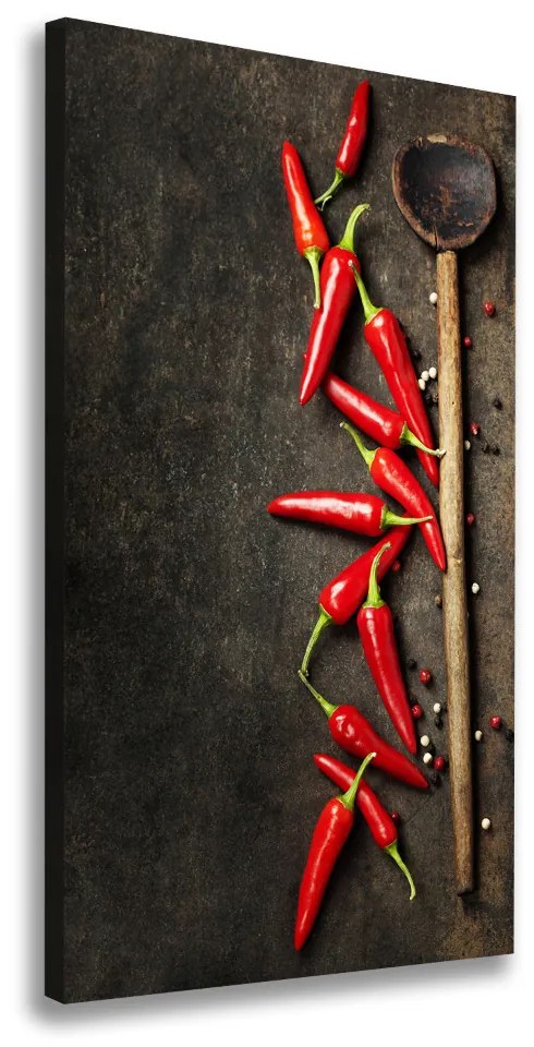 Wallmuralia Vertikální Foto obraz na plátně Chilli papričky 50x100