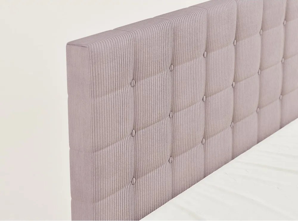 Fialová boxspring postel s úložným prostorem 200x200 cm Tasca – Maison de Rêve