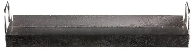 Kovový tác s uchy obdélník, stříbrná, 36 x 16 x 7 cm