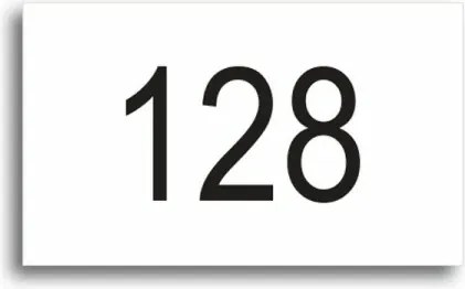 ACCEPT Číslo na dveře - typ 07 (50x30mm) - bílá tabulka - barevný tisk